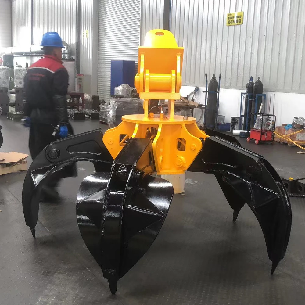 Hydraulic Grapple Orange Peel Grapple Attachment Material Handling ...