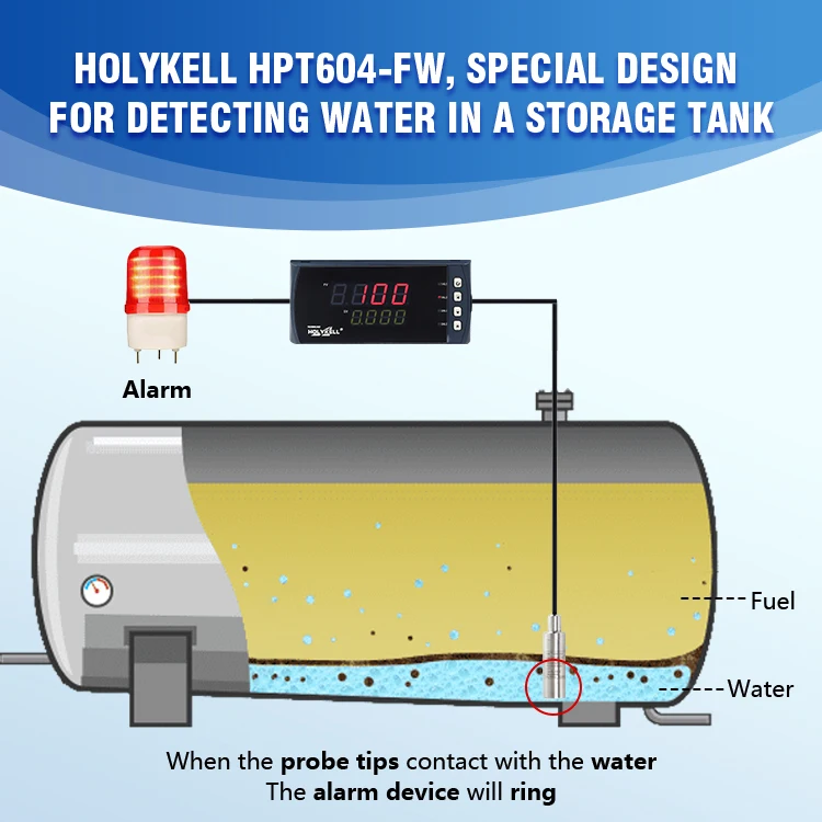 HPT604-FW 0-10V RS485 Water Level Detector Sensor & Temperature ...