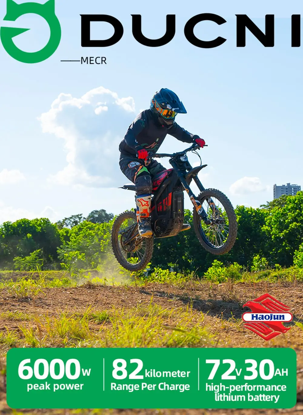 72V30AH Electric Trial Bike - Powerful off-Road Motorcycle