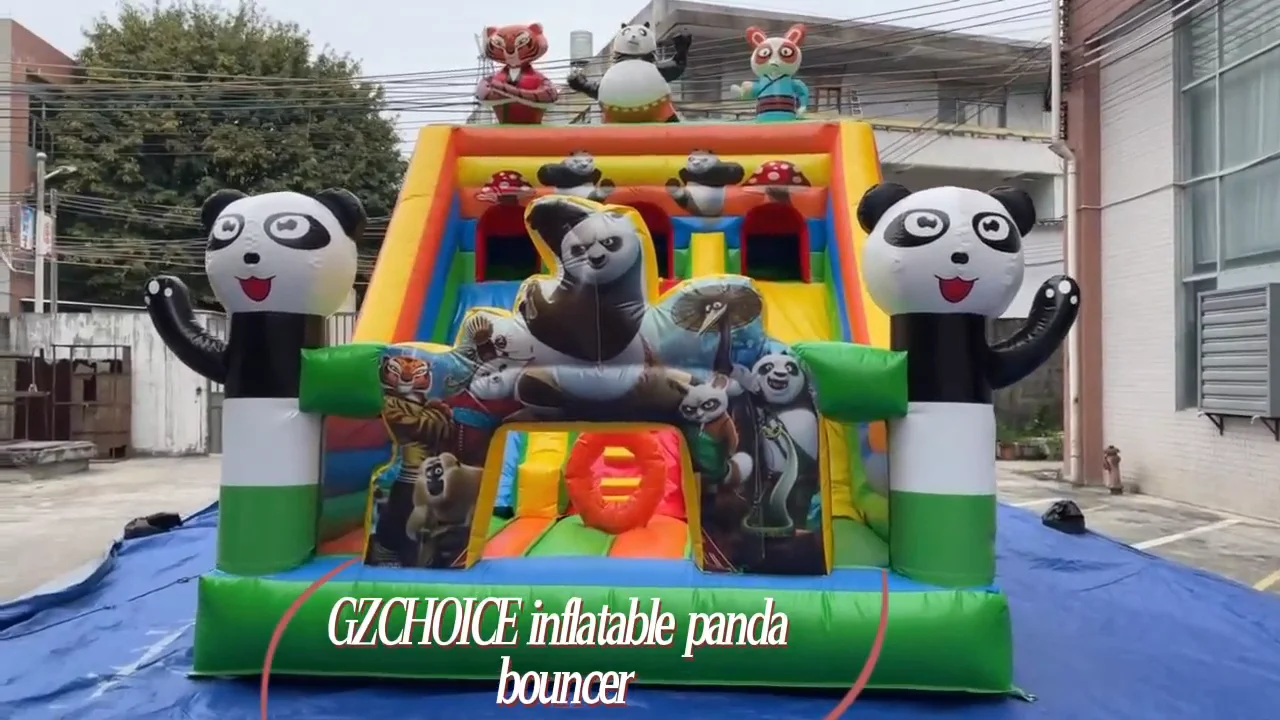 China Manufacturer Unisex Inflatable Panda Combo Bouncer With Air ...