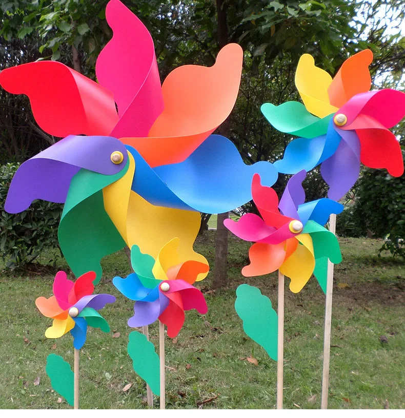 Mb1 Hot Selling Colorful Plastic Windmill Garden Party Wedding ...