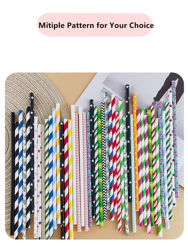 Eco Friendly Oem Service Biodegradable Paper Straw Disposable Stars ...