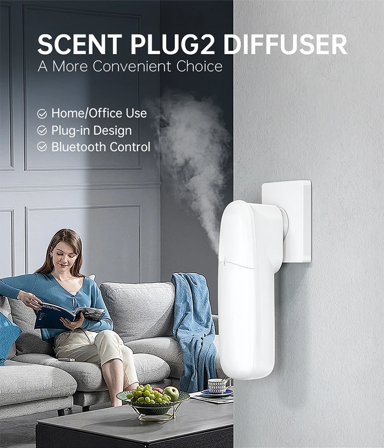 Waterless Nebulizer Diffuser Oil Fragrance Pretty Wall Plug in Aroma ...
