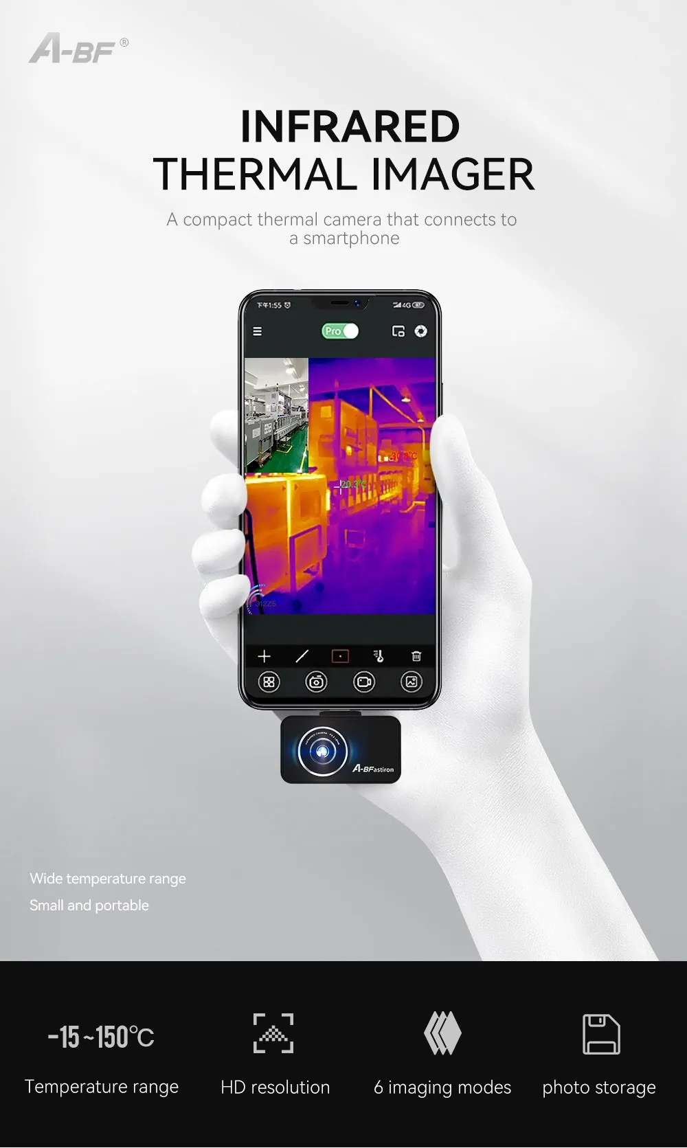 A-bf Rx-450 Thermal Imaging Camera For Mobile Phone Type C Infrared ...