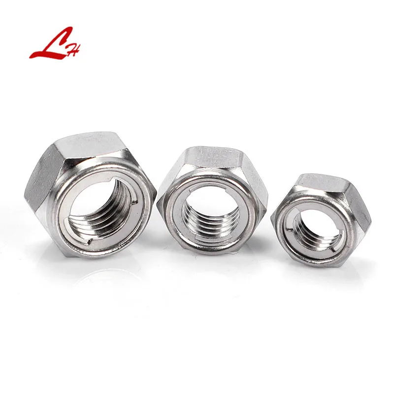 DIN980 GB6184 Stainless Steel Prevailing Torque Type Nut with Two-piece ...