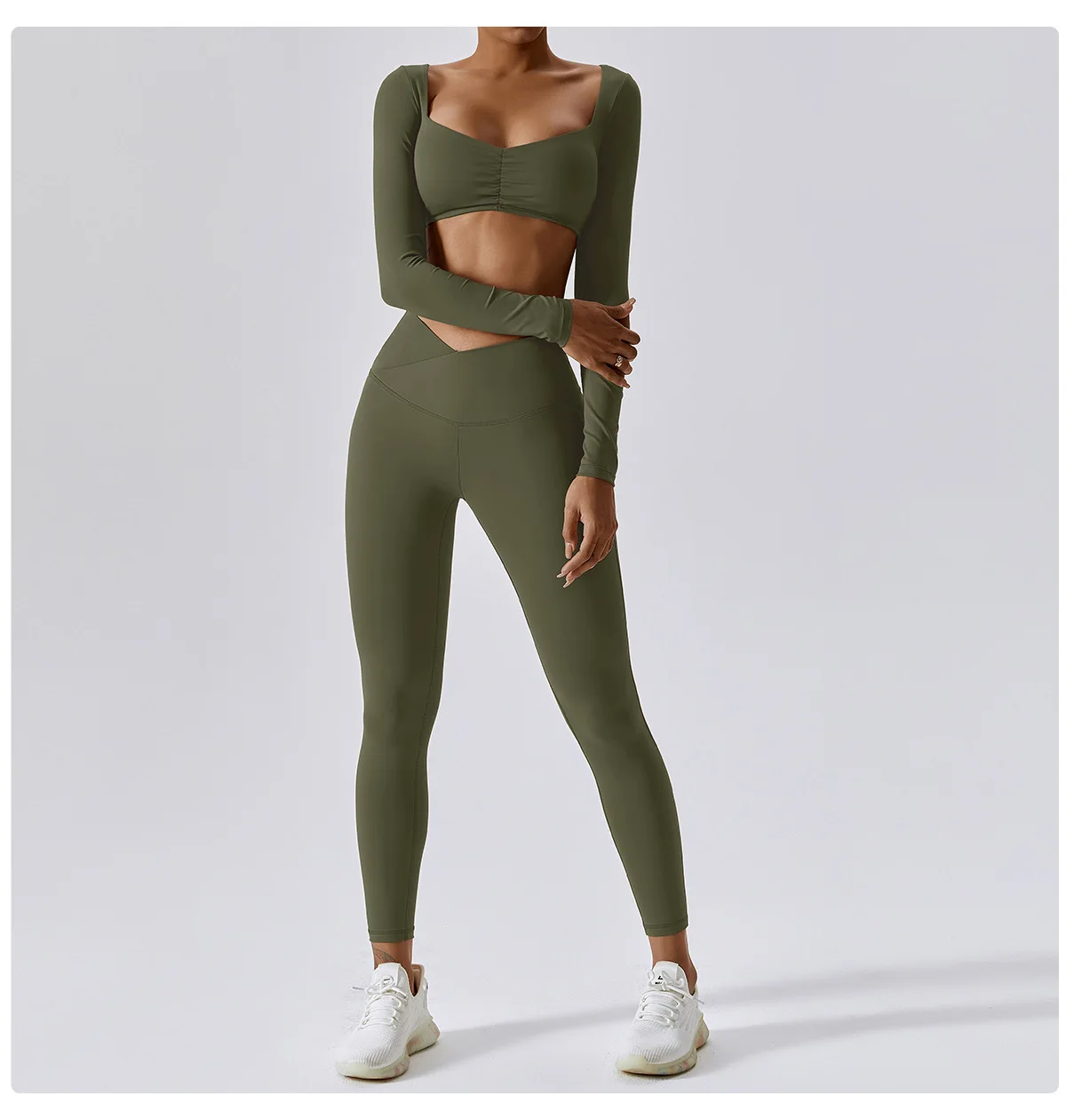 Custom Ladies Fitness Gym Yoga Wear Sets Womens Gym Leggings High Waist Seamless Workout 3 Piece ...