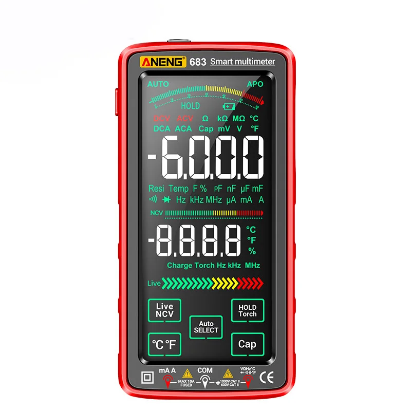 Aneng 683 Multimeter 6000 Counts Professional Smart Digital Multimeter ...