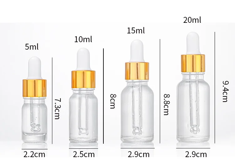Hangzhou Sunshine Empty Glass Hair Oil Bottles - 15ml, 30ml, 50ml