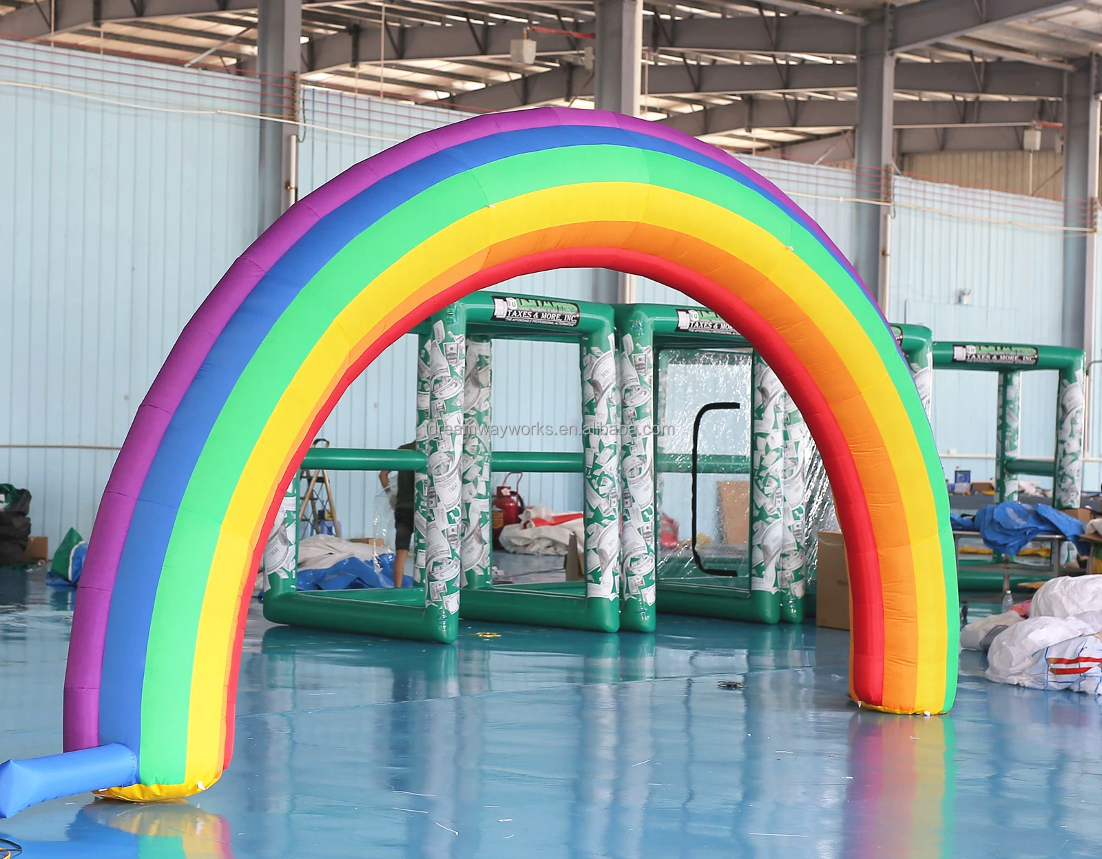 8m X 4m Inflatable Rainbow Arch for Events - Dreamway Quality