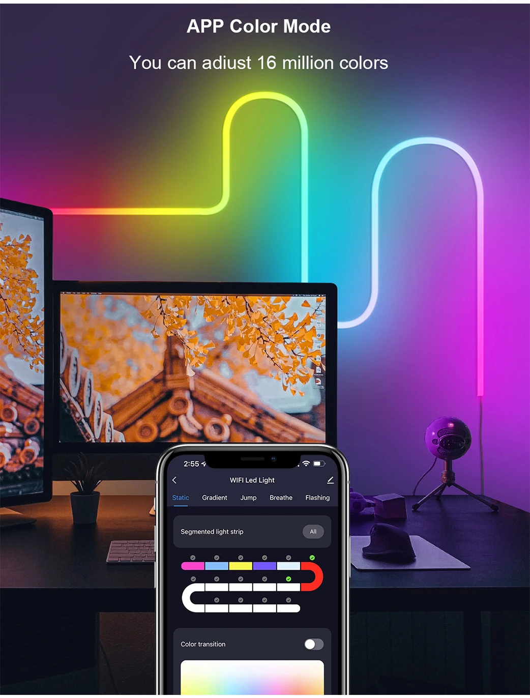 Waterproof Rgb Neon Led Rope Light 12v Outdoor Led Strip 24v Smart App ...