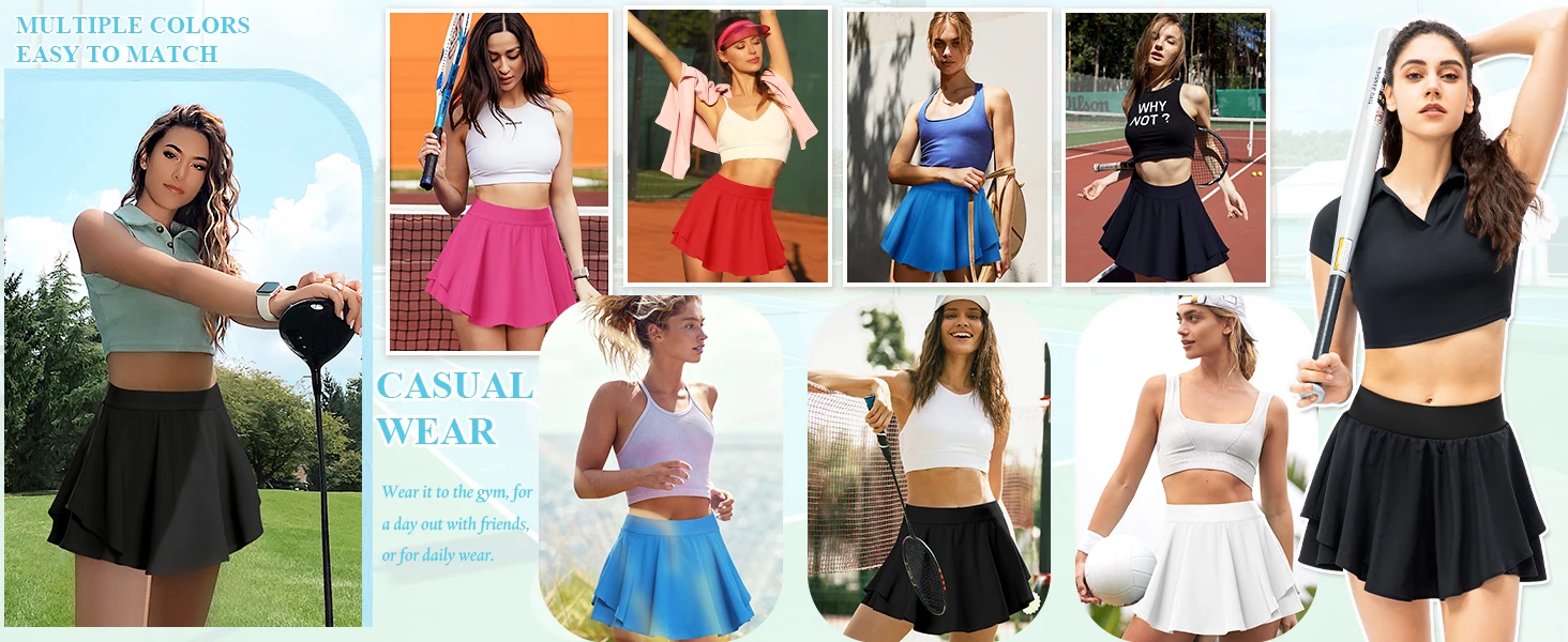 Custom Design Two-Piece Tennis Suit Tennis Wear Yoga Sets Pantskirt Golf Dress Tennis Wear for ...