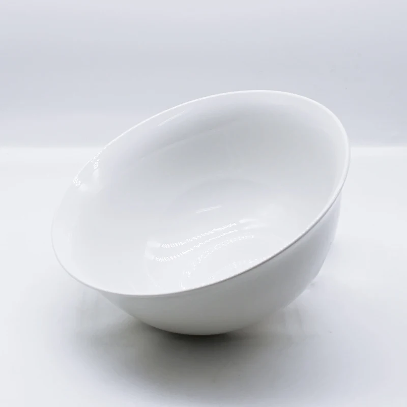 White Porcelain Ceramic Rice Bowl For Western Restaurant Hotel Salad ...