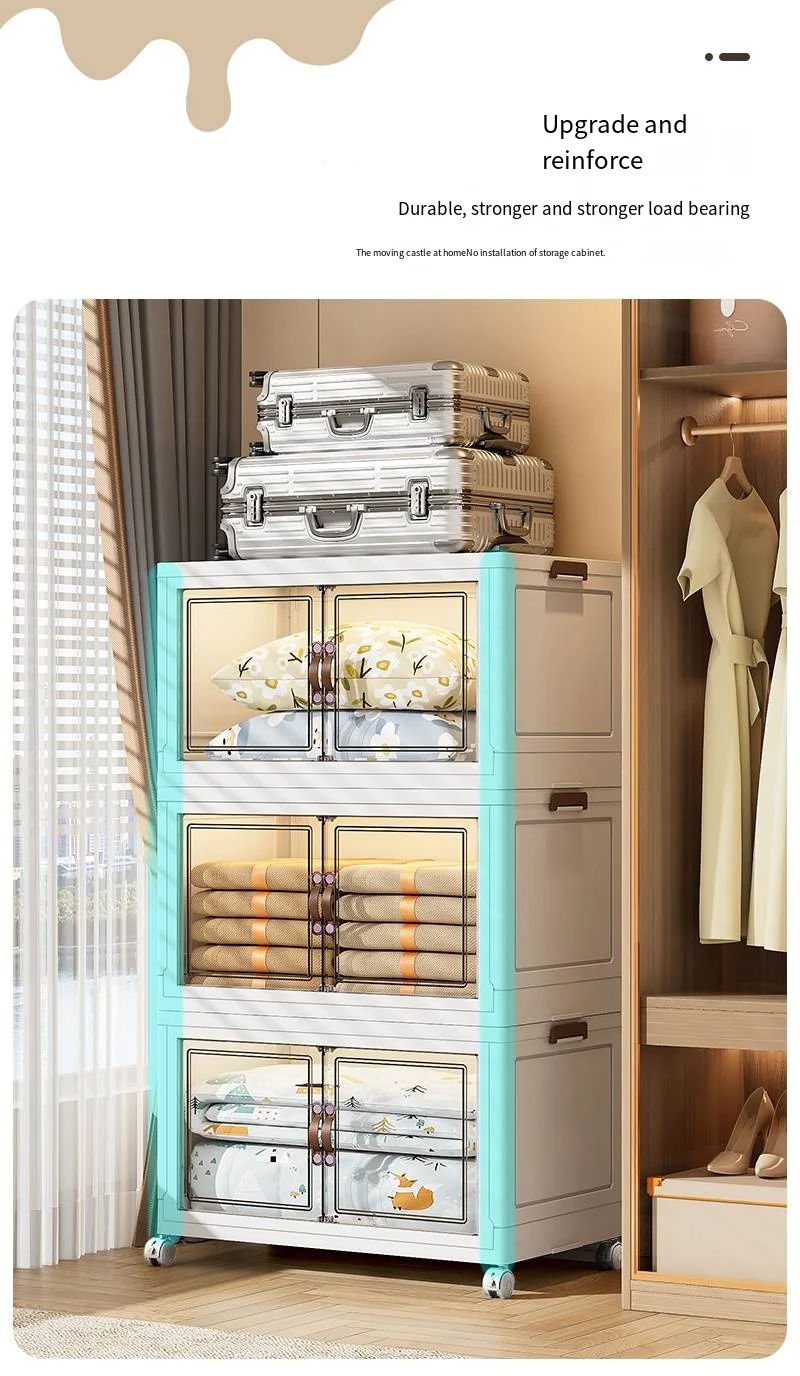Folding Storage Box - Easy Install Clothes Plastic Bins