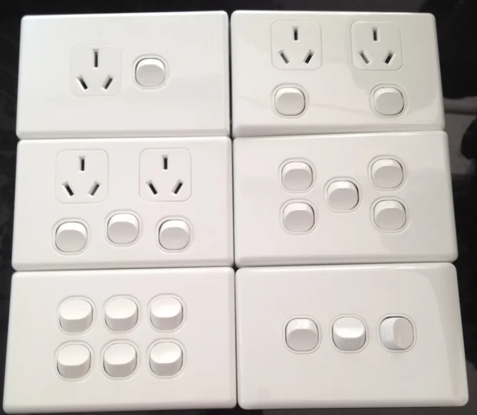 KLASS Australia 250V Electrical Switch Socket - 2 4 6 Gang