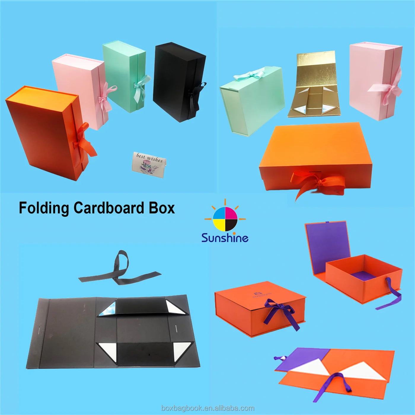 SUNSHINE Chocolate Book Shape Cardboard Gift Box with Magnet