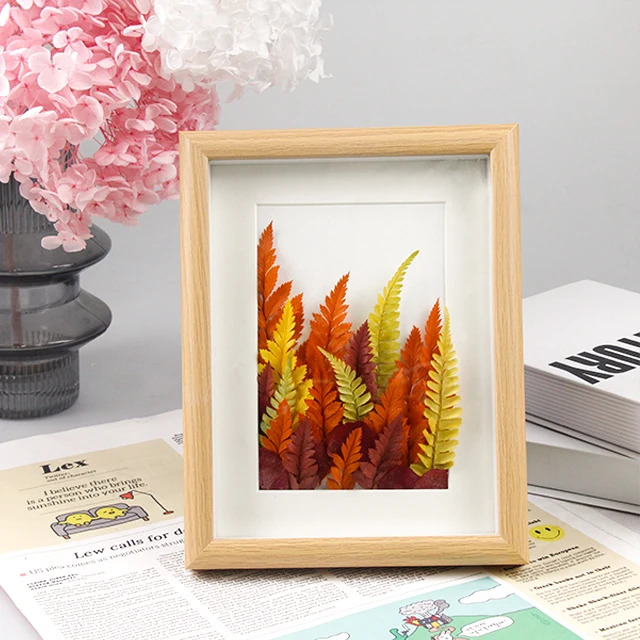 Preserved Flower Frame Display Frame Wood Sided Glass Vintage Artwork ...