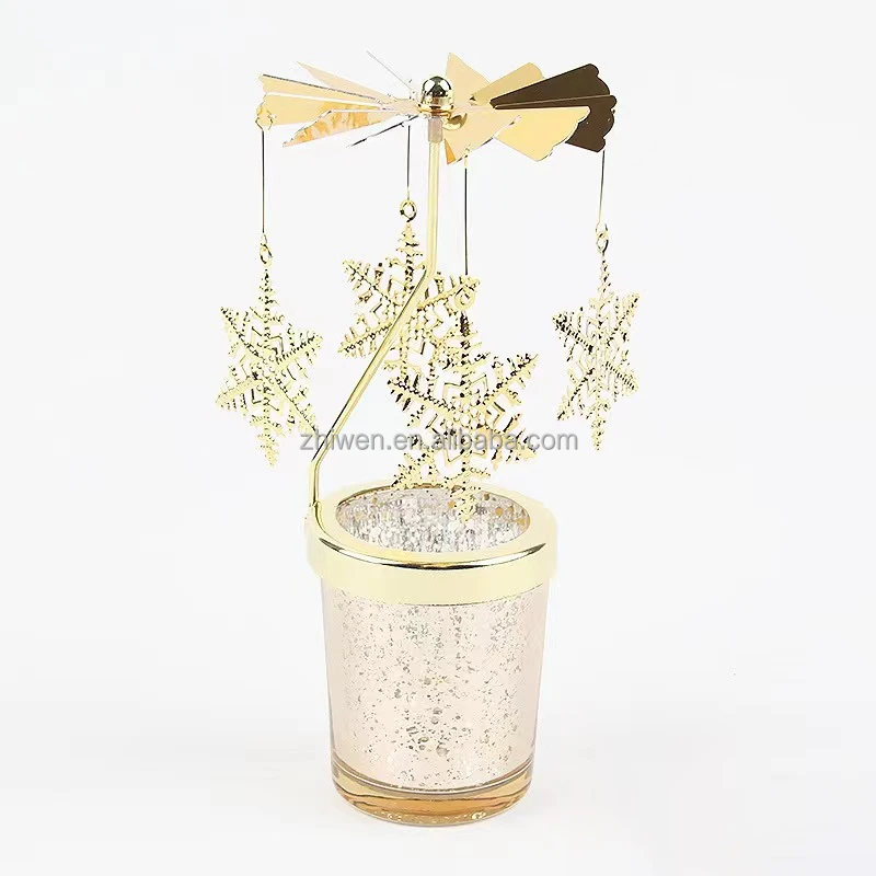 2024 Wholesale Christmas Candle Holder Carousel Soy Wax Rotating Candle ...