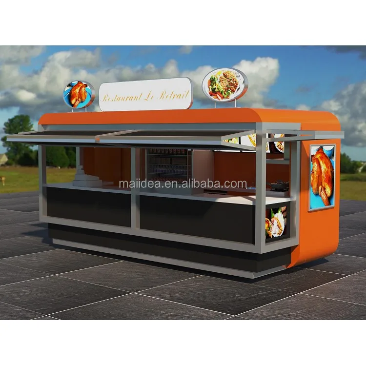 Outdoor Fast Food Container - Bubble Tea Kiosk for Sales