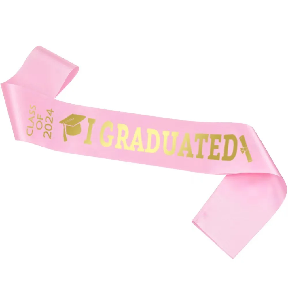 Graduation Sash Satin Sashes Letter Congratulation Class of 2024 I ...