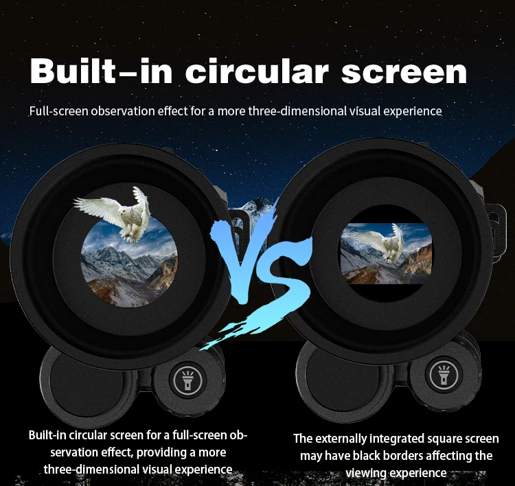 4k Circular Screen Infrared Digital Night Vision Monocular Telescope ...