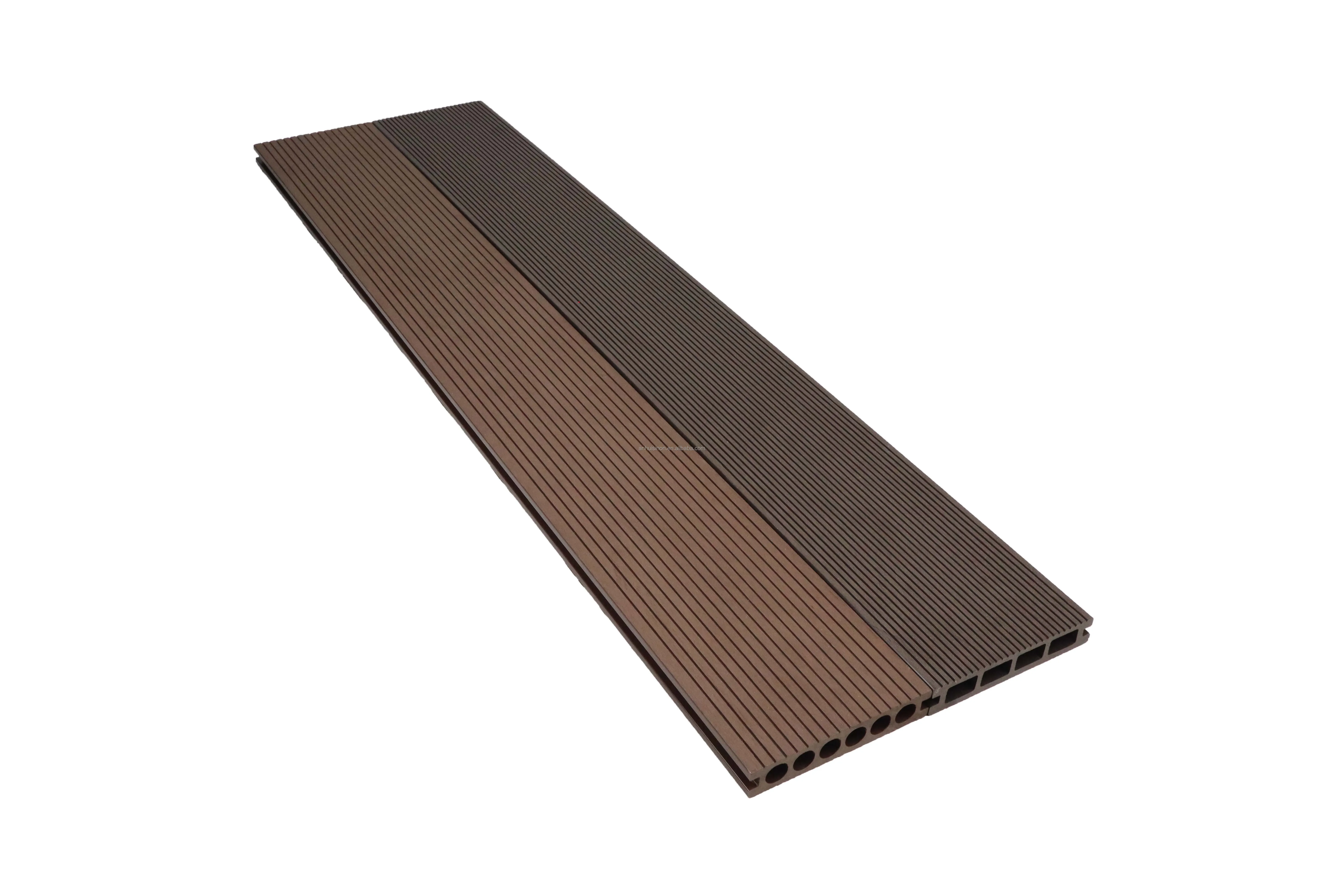 Waterproof 3d Embossed Co-extrusion Hollow Wpc Decking For Outdoor Deep ...