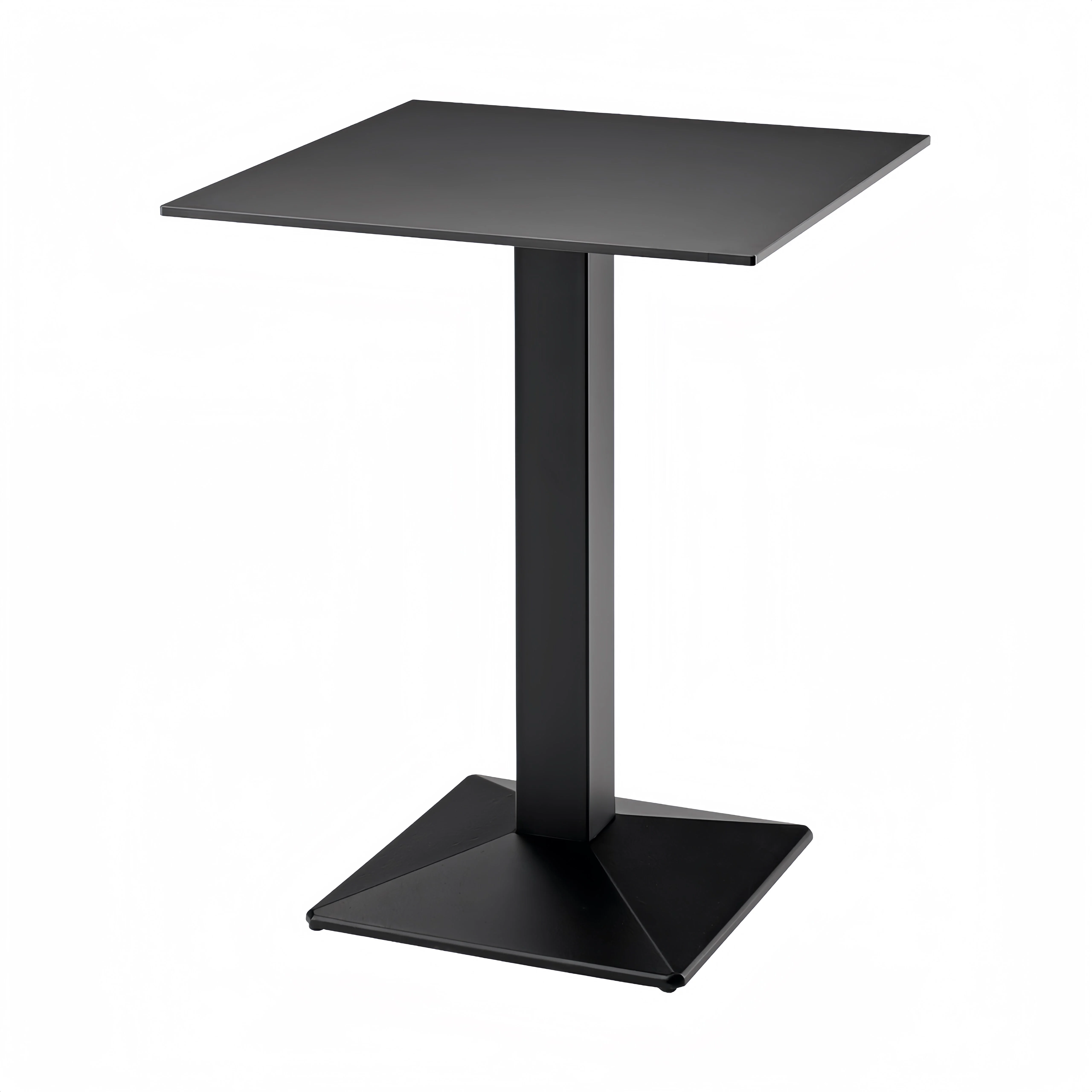 Restaurant furniture Black color 60*60cm square HPL dining table ...