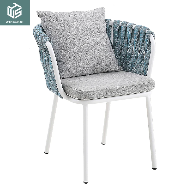 Modern New Design Outdoor Aluminium Frame Garden Dining Patio Rope ...