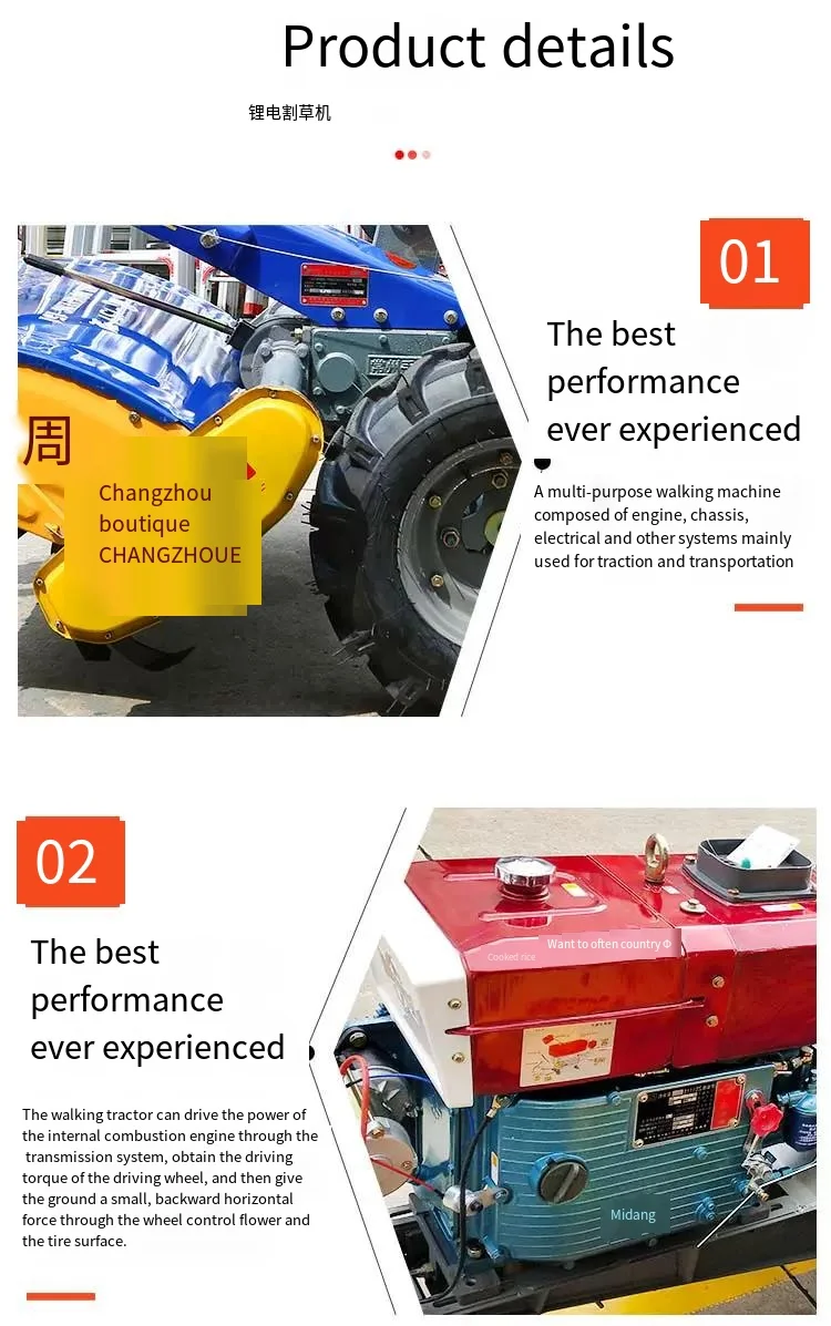 Small Walking Tractor 15 HP Electric Start 18 HP Ditcher| Alibaba.com