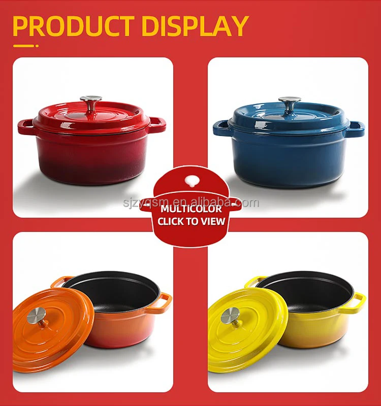 Cooking Pots Cast Iron Sets Cookware Casserole Enamel Pot Set Cookware ...