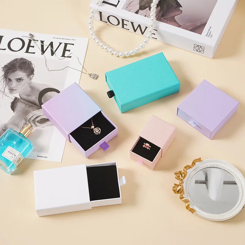 Luxury Paper Jewelry Boxes Paper Packing Gift Boxes Rectangle Jewellery ...