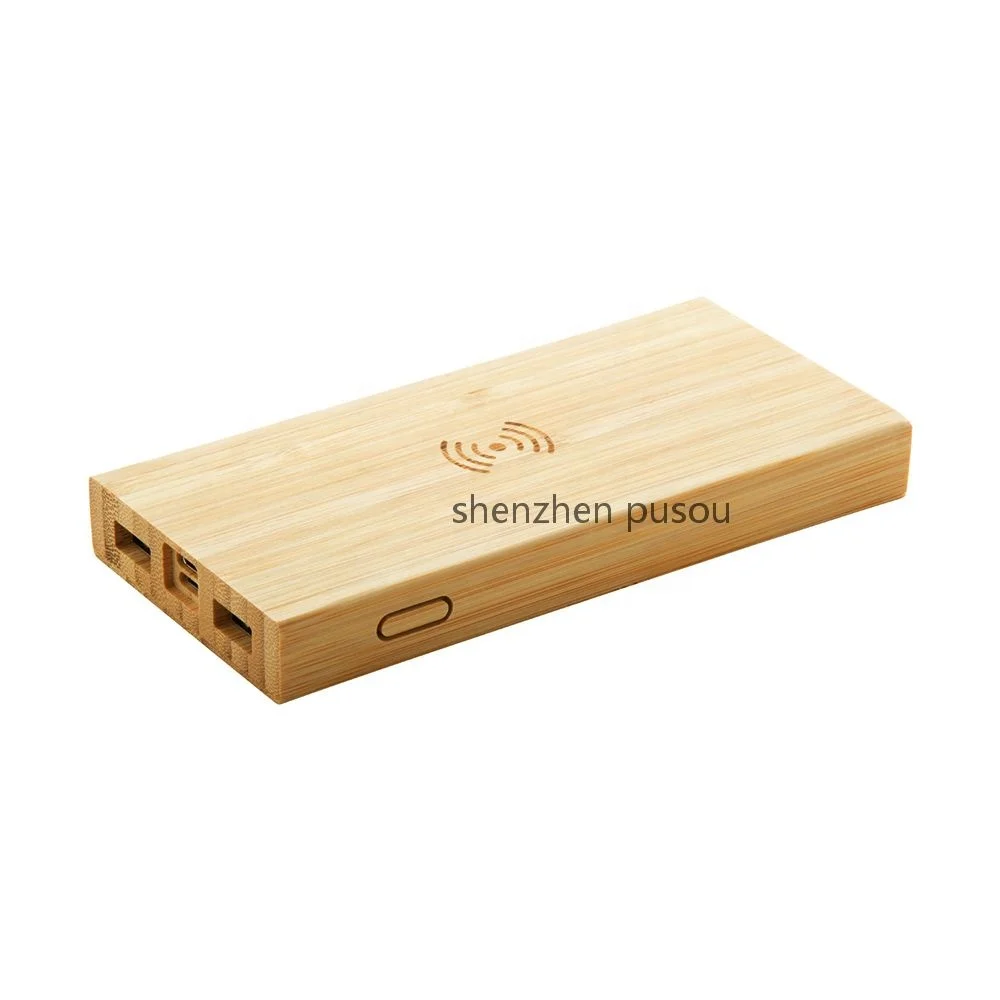 Eco-friendly Gift Oem Logo Wooden 5w 10000mah Fast Charging Charger ...