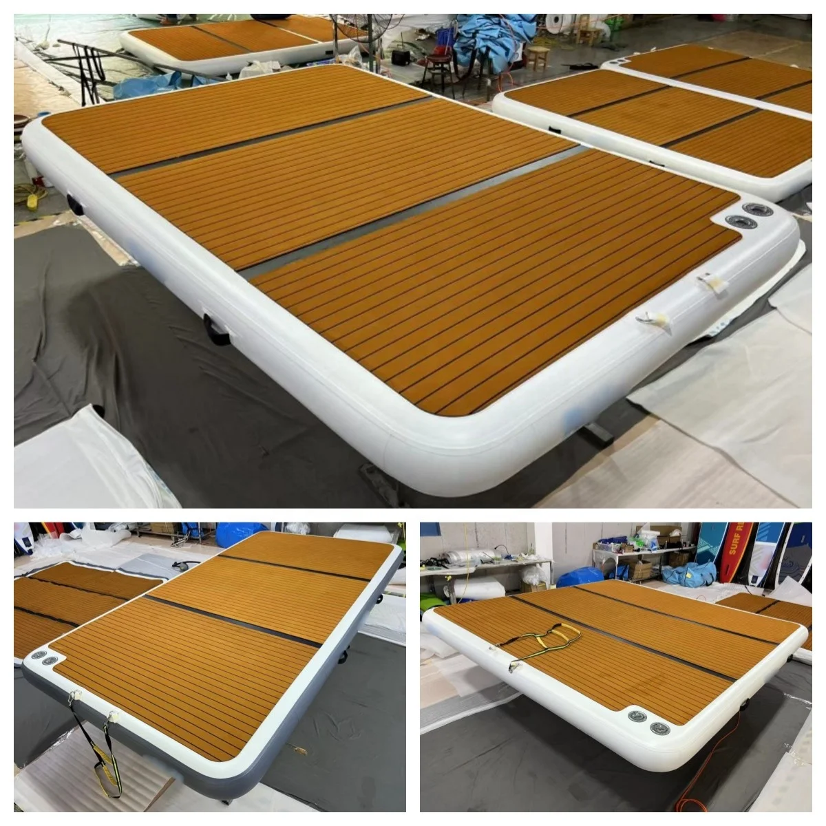 GREEN Inflatable Dock Deck - Floating Platform Float Dock