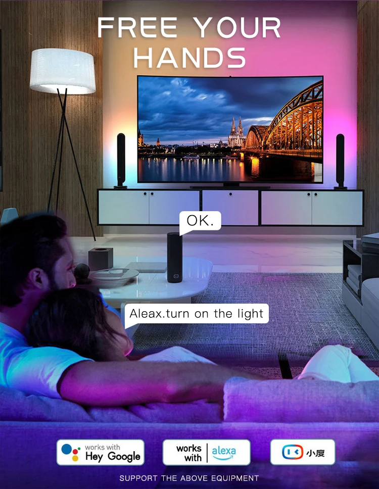 Smart Led Light Bars Gaming Room Tv Back Light Bar Ambient Light Led Tv ...