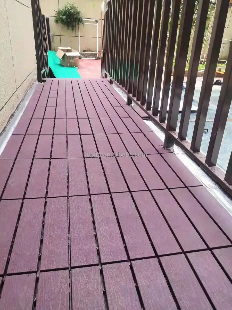 Outdoor Garden & Balcony Flooring - Durable Plastic Wood