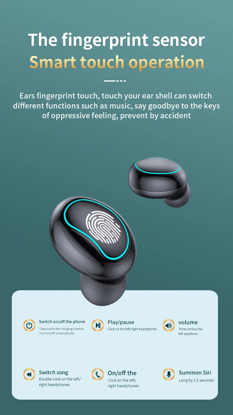 G36 True Wireless Bluetooth Headphones - Sports & Waterproof