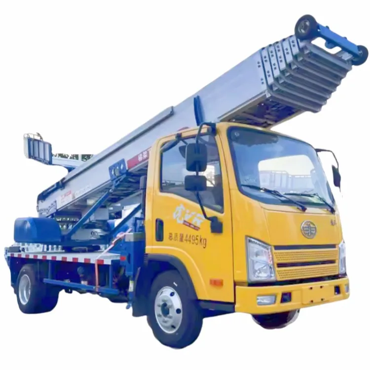 FAW new truck-mounted-ladder ladder lift truck aerial work vehicle ...