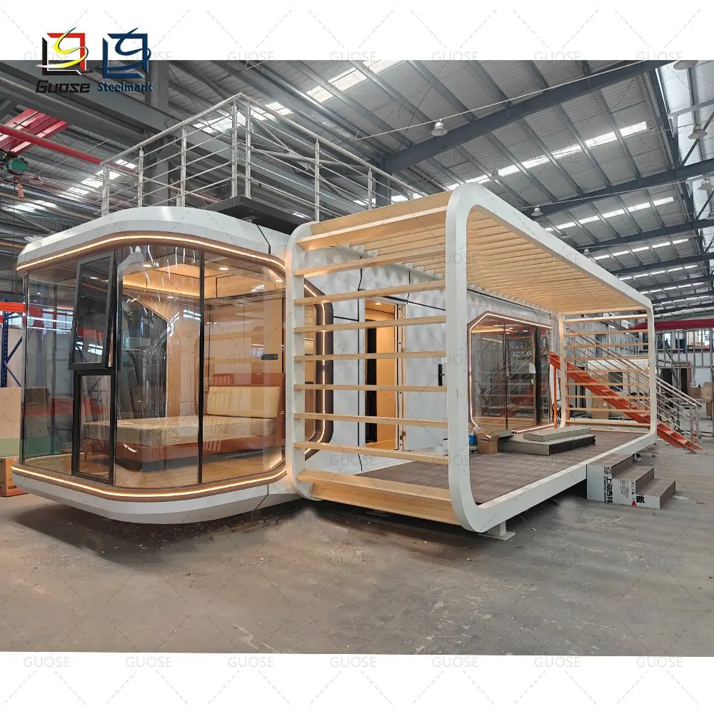 Apple Cabin 20Ft 40Ft Outdoor Modern Smart Prefab Tiny Capsule House Mobile Office Space Capsule ...