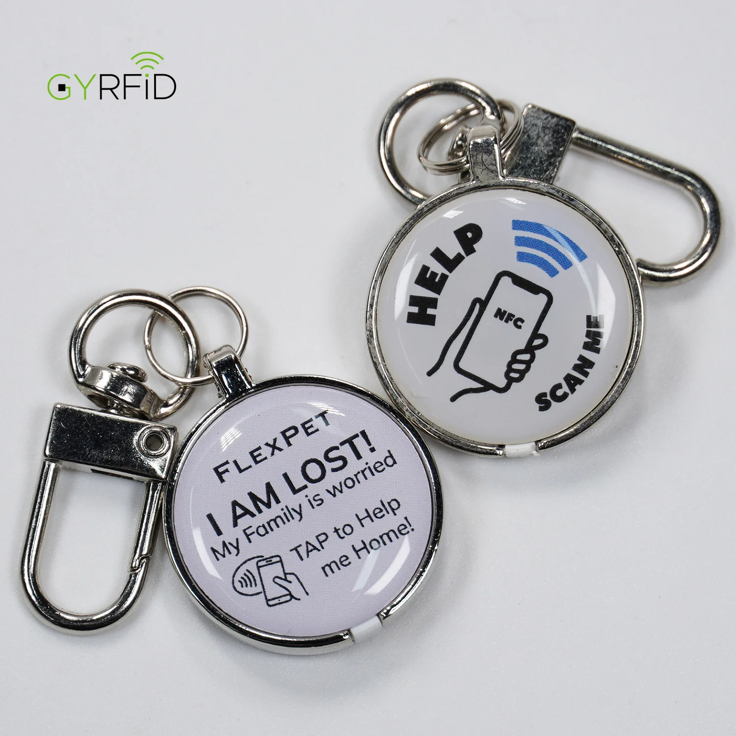 Custom Logo 13.56mhz HF RFID NFC Epoxy Keychain with Chip Writable Pet ...