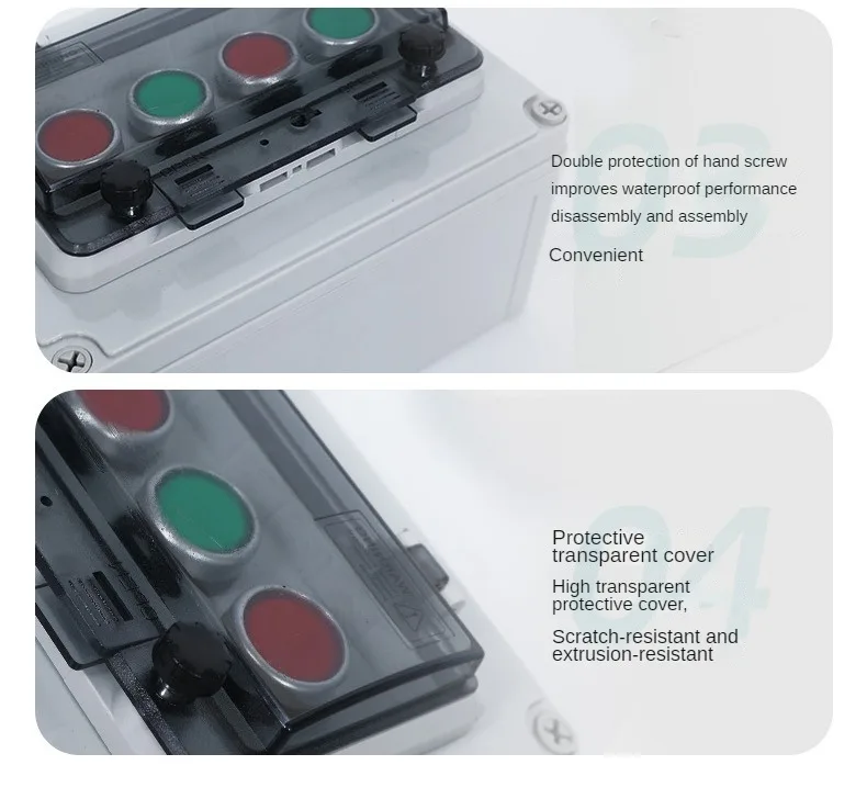 Outdoor Waterproof Plastic Control Box Emergency Stop Self Reset Start ...