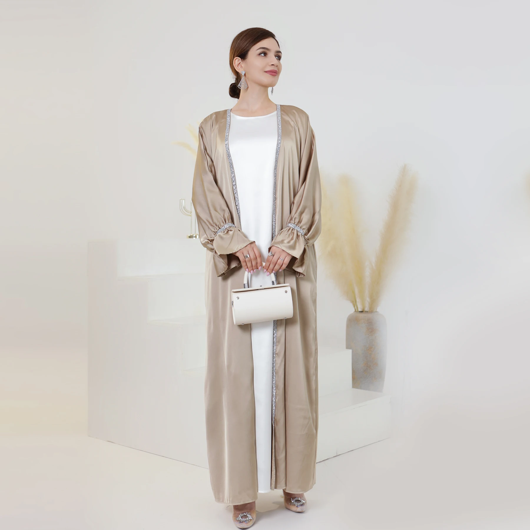 Loriya 2 Piece Modest Set - Open Abaya with Inner Dress