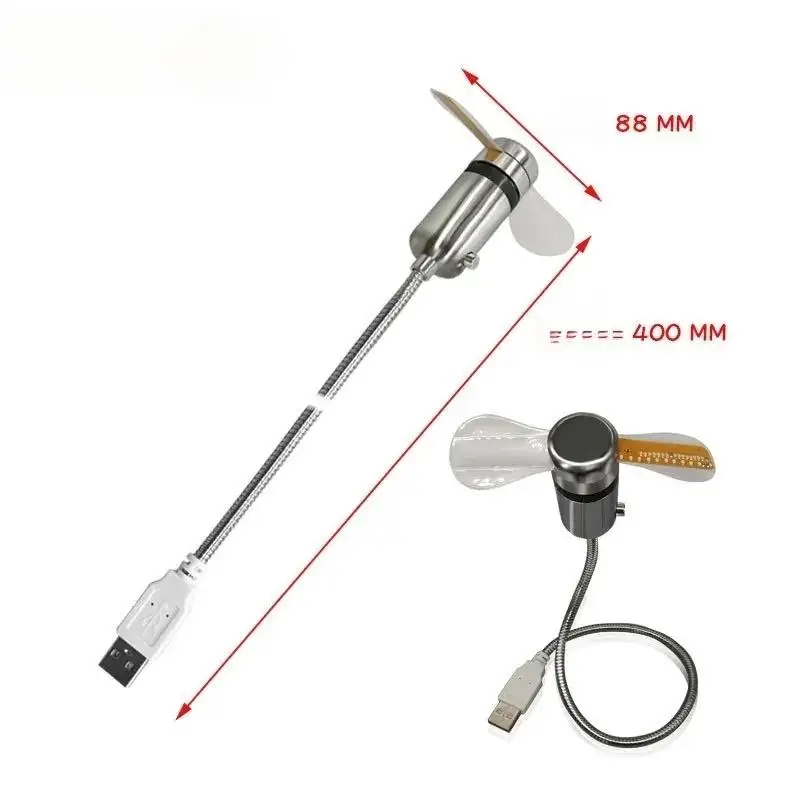 USB Clock Fan - Intelligent Memory Net Red LED Flash Word