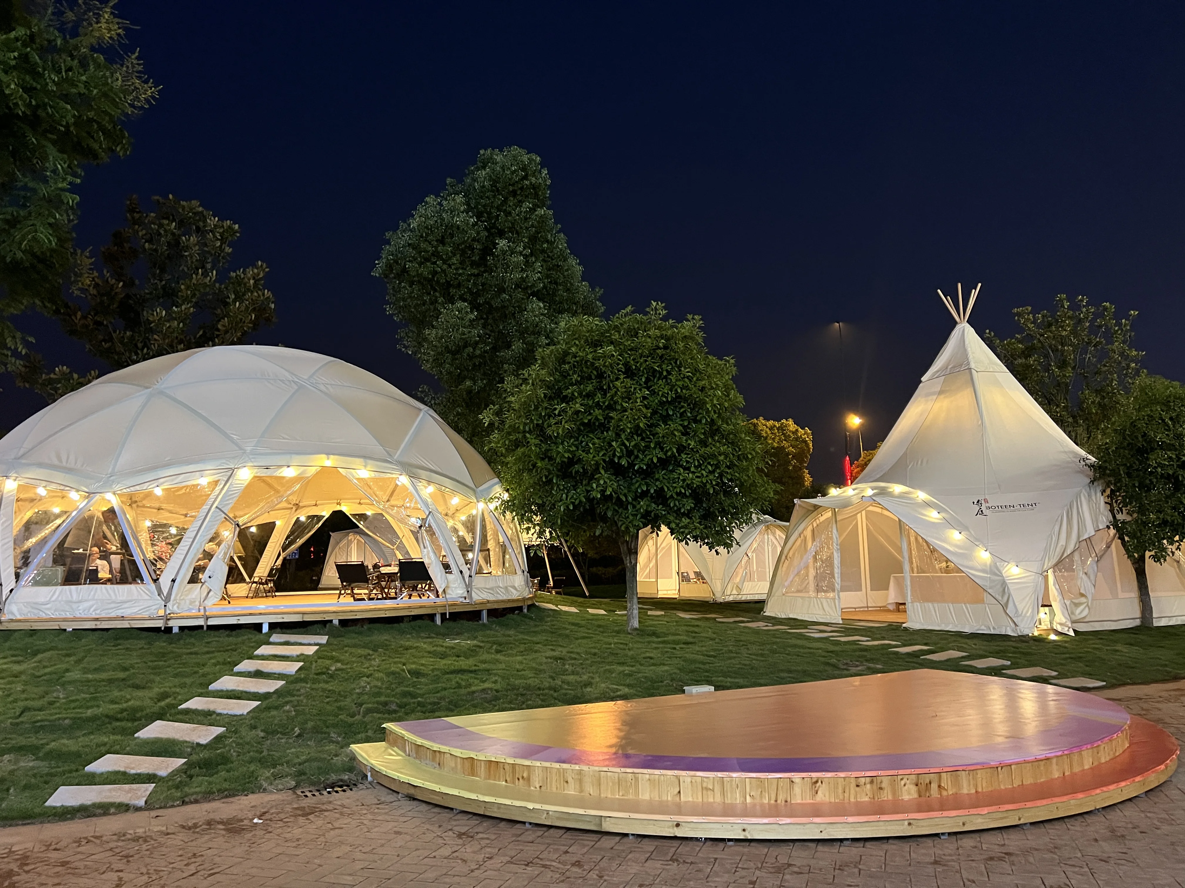 12m Diameter Geodesic Dome - Ideal for Outdoor Camping & Dining