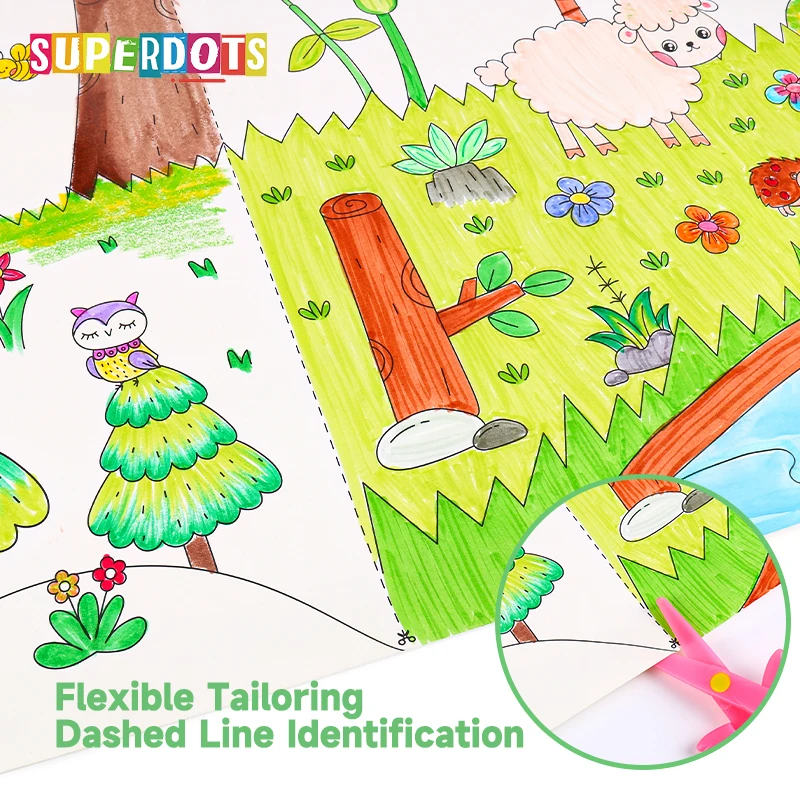 Children's Drawing Roll,10m Coloring Paper Roll Painting Drawing Paper ...