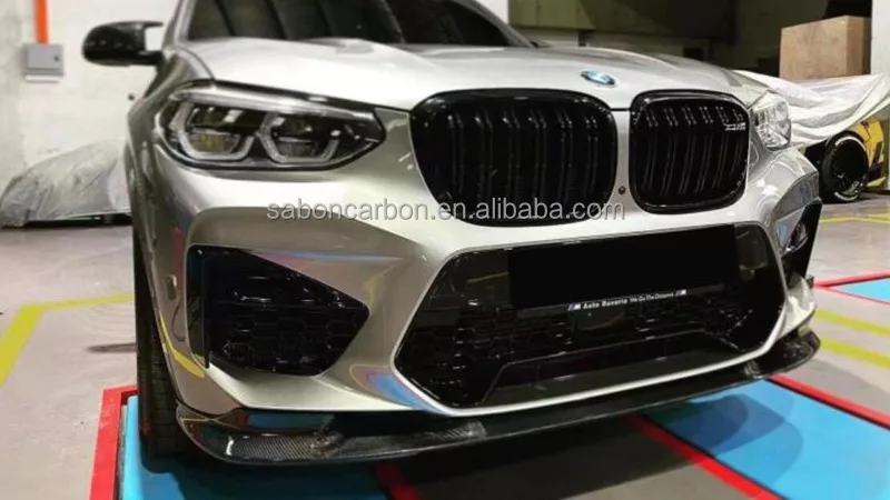 For Bmw F97 F98 X3m X4m 3dd Style Carbon Fiber Front Bumper Lip ...