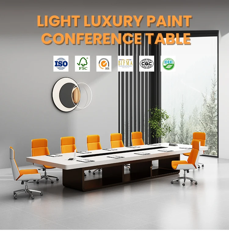 Luxury Modern Meeting Room - Long Boardroom Table Desk