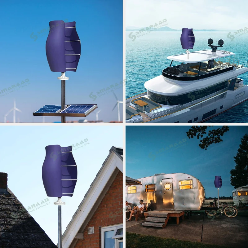 SMARAAD Vertical Tulip Wind Turbine - 300W Power Generation