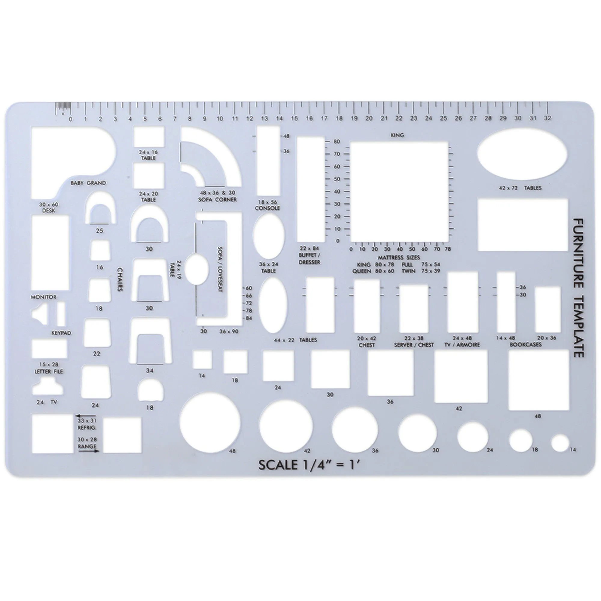 Plastic Drawing Template Ruler House Plan Interior Design And Furniture ...