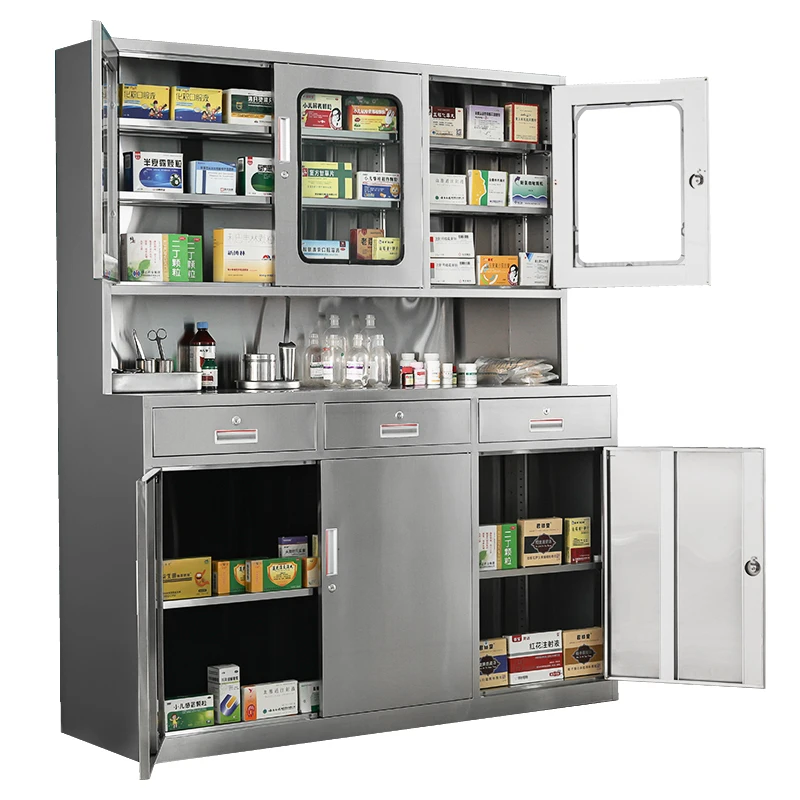 Hospital Furniture Steel Stainless Storage Cabinet Drug Storage Cabinet ...