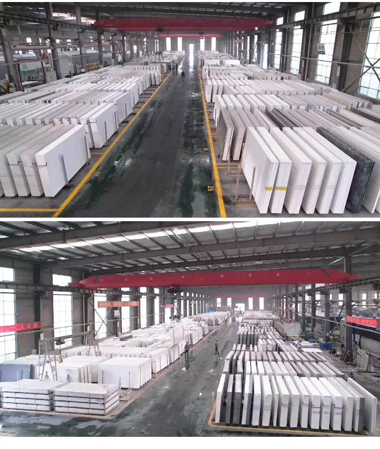 Modern White Artificial Engineered Marble Acrylic Sheet Calacatta ...