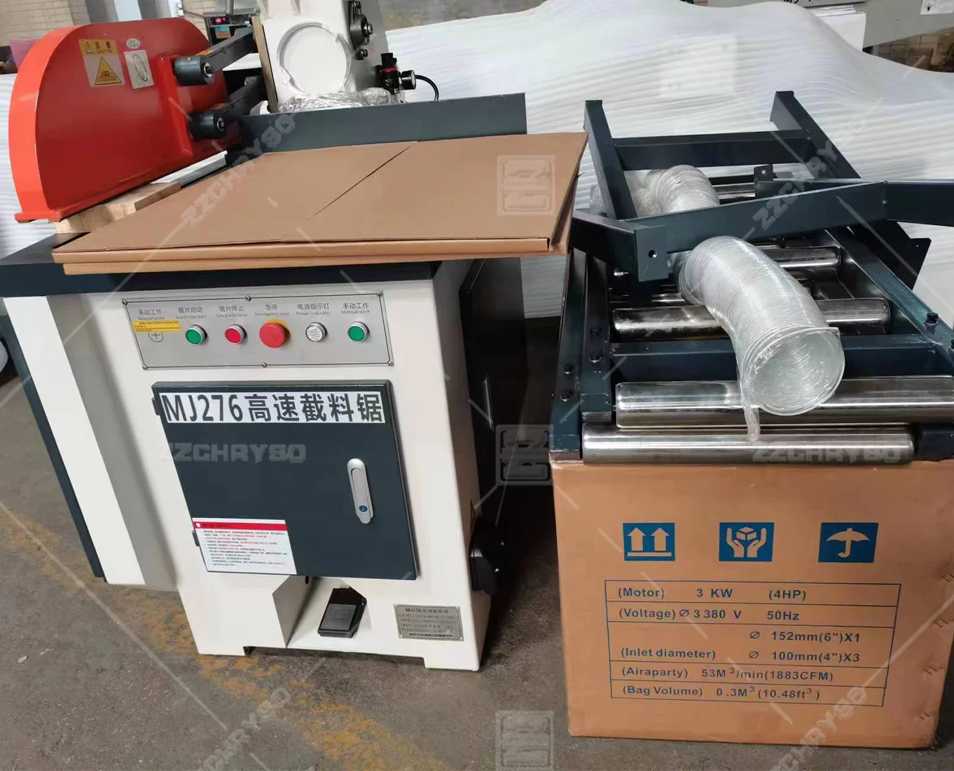 Pneumatic Woodworking Timber Vertical Circular Saw Cross Cut Off ...